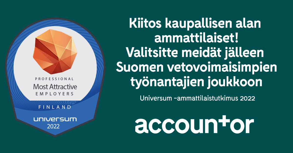 Accountor jälleen Suomen vetovoimaisimpien työnantajien joukossa ...